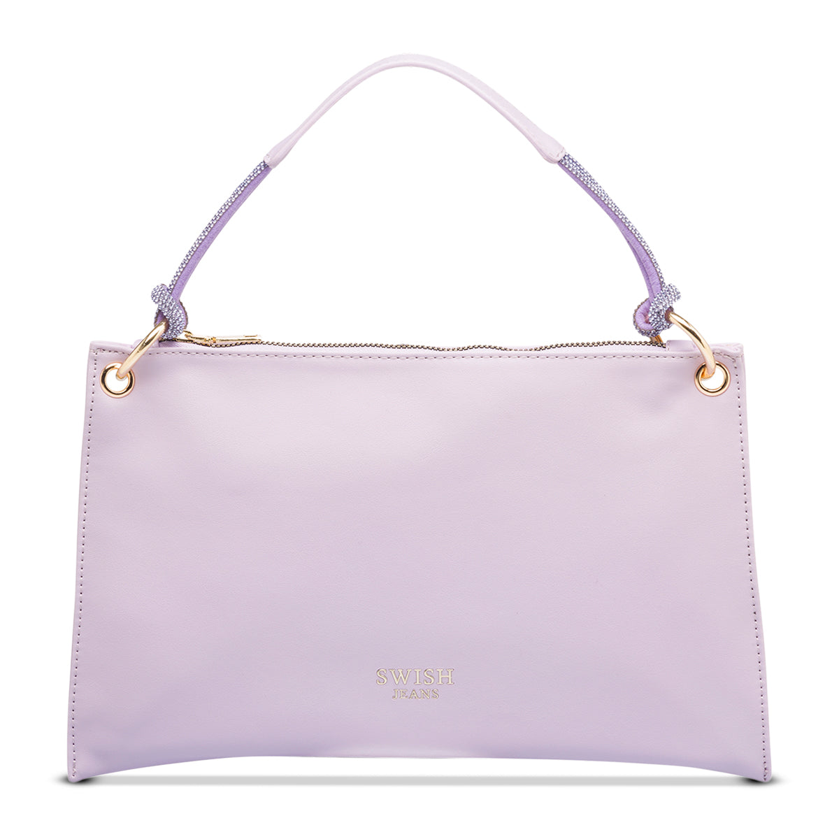 Borsa a mano lilla da donna con strass Swish Jeans— PittaRosso