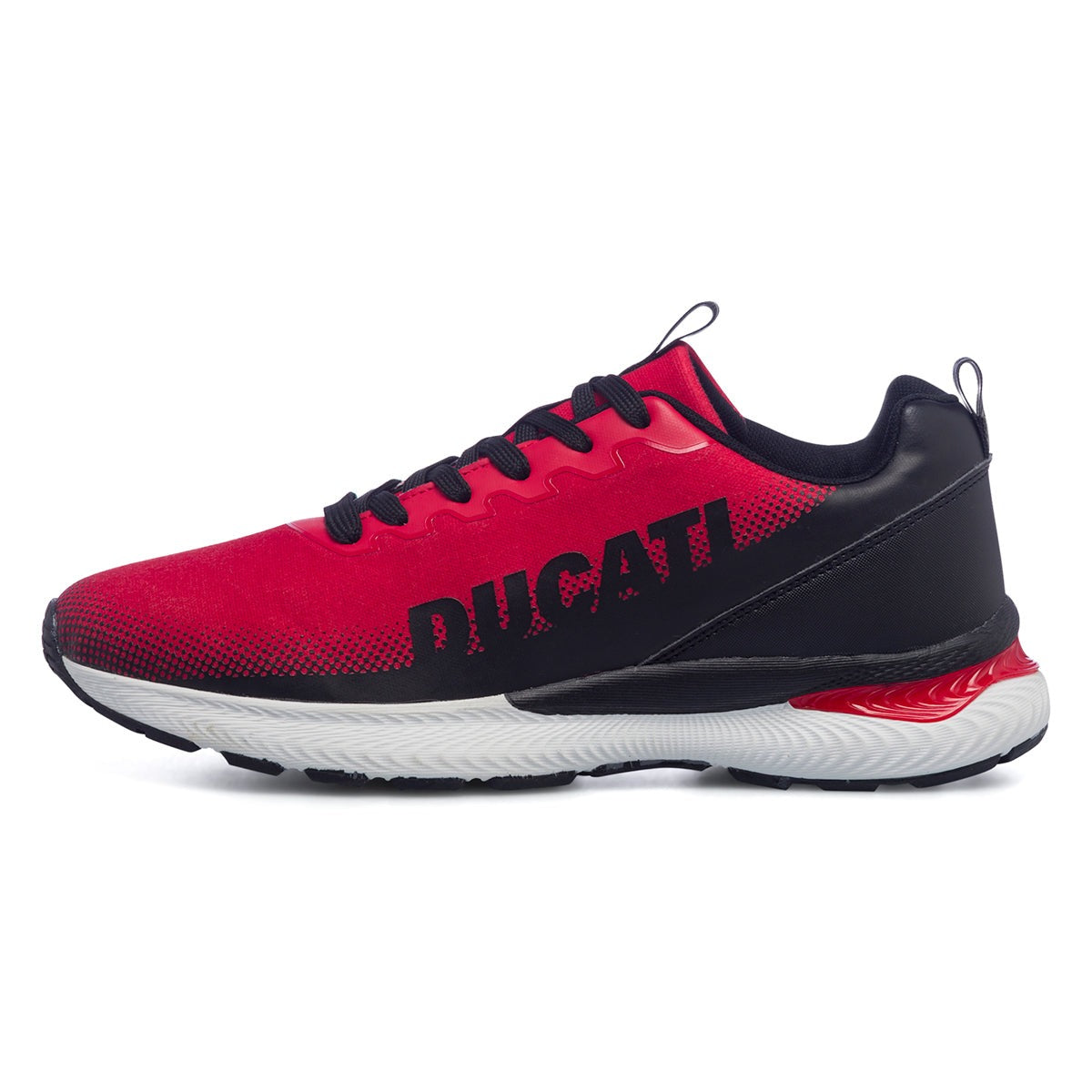 Scarpe sportive rosse e nere da uomo con logo laterale Ducati Fuji 3 ...